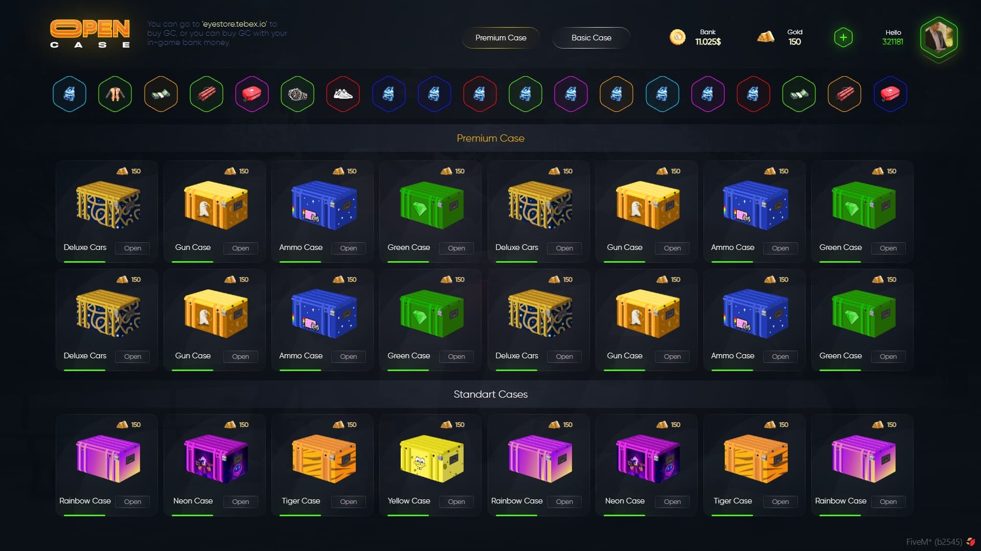 ESX & QB - EyeStore Case Opening Open Source - Fivem Scripts