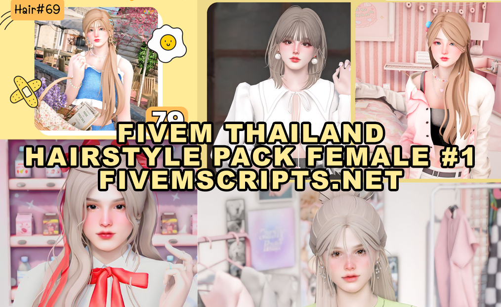 HAIRSTYLE - Fivem Thailand Hairstyle for Female 11 Styles - Fivem Scripts